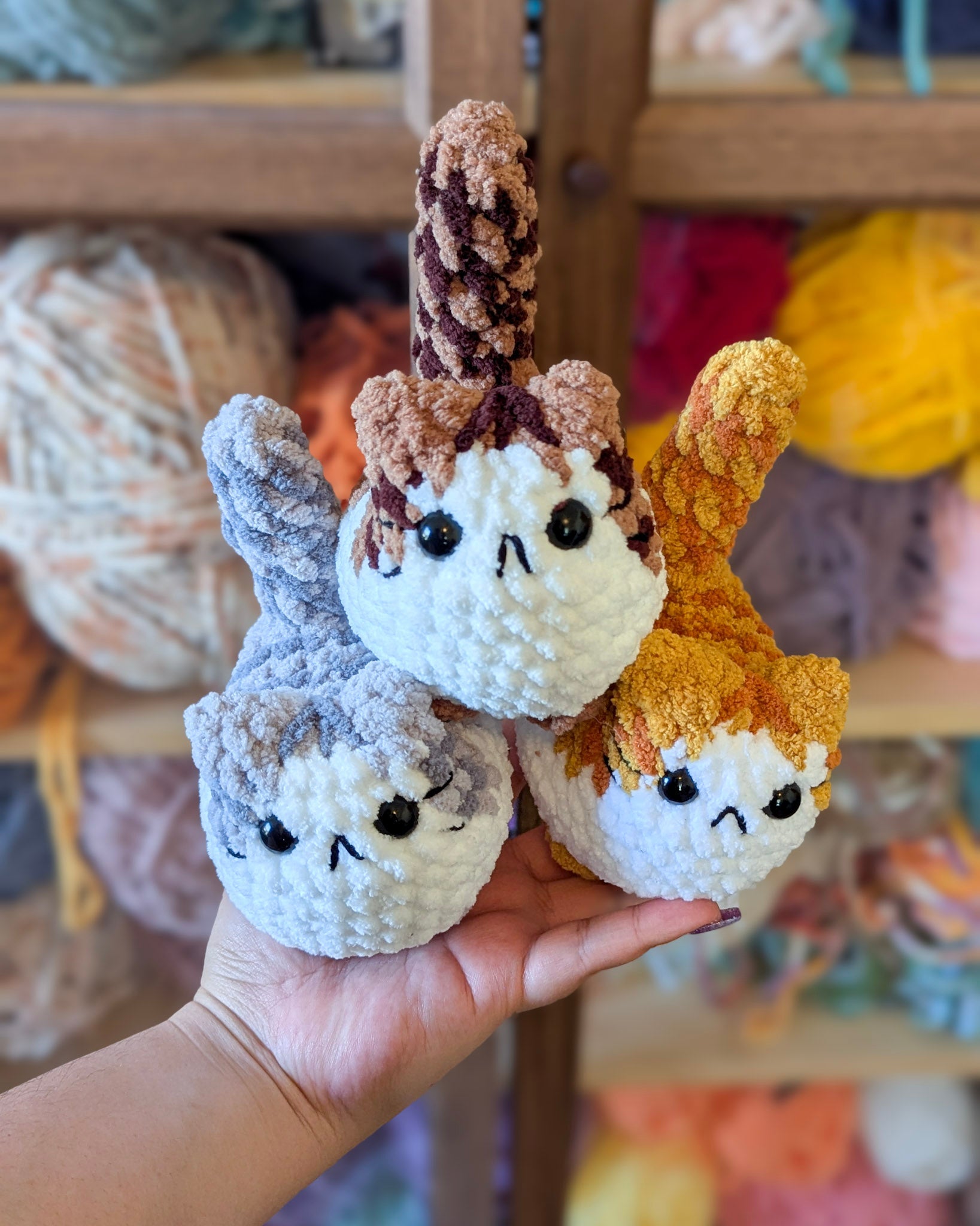 White-Belly Tabby Loaf Cat Plushie - Handmade Plushies by 99% Coffee